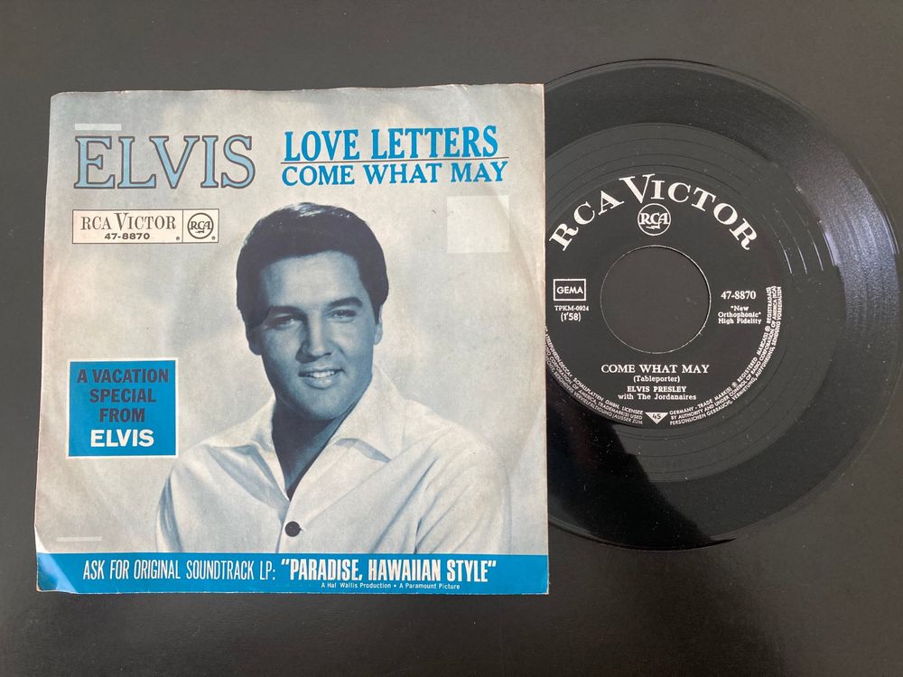 Elvis Presley / Single Love Letters / Deutschland (Gebraucht) in ...