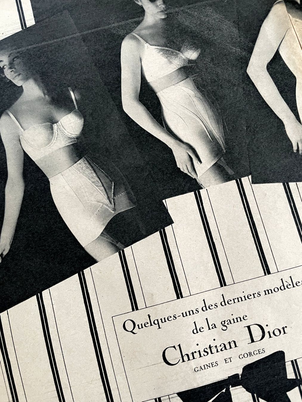 Dior Unterwäsche - 2 alte Werbungen / Publicités 1956/58 (Gebraucht) in ...