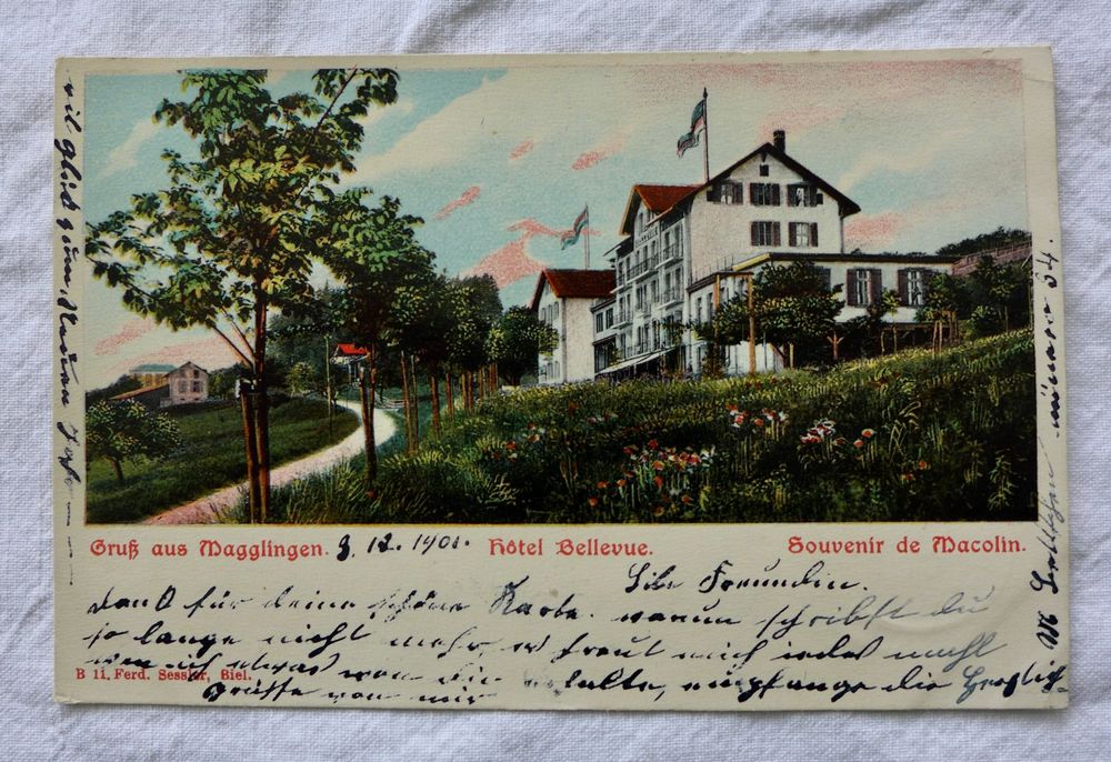 AK "Gruss aus Magglingen/Macolin" BE, Hotel Bellevue, kolor. | Kaufen ...