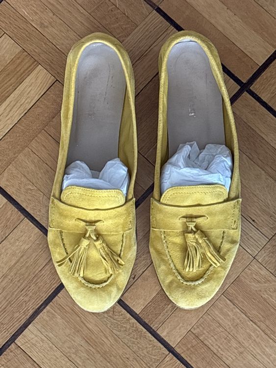 Mocassins à gland en daim jaune | Kaufen auf Ricardo