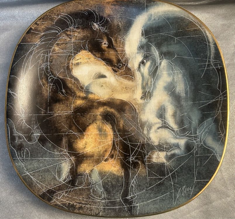 ***Orginal Rosenthal Teller „Zwei Pferde“ Hans Erni | Kaufen auf Ricardo