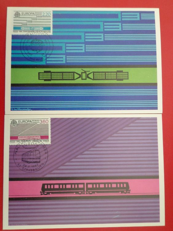 Set 2 Maximumkarten MK 1988 Frankreich EUROPA (Neu (gemäss Beschreibung)) in Le Locle für CHF 2 ...