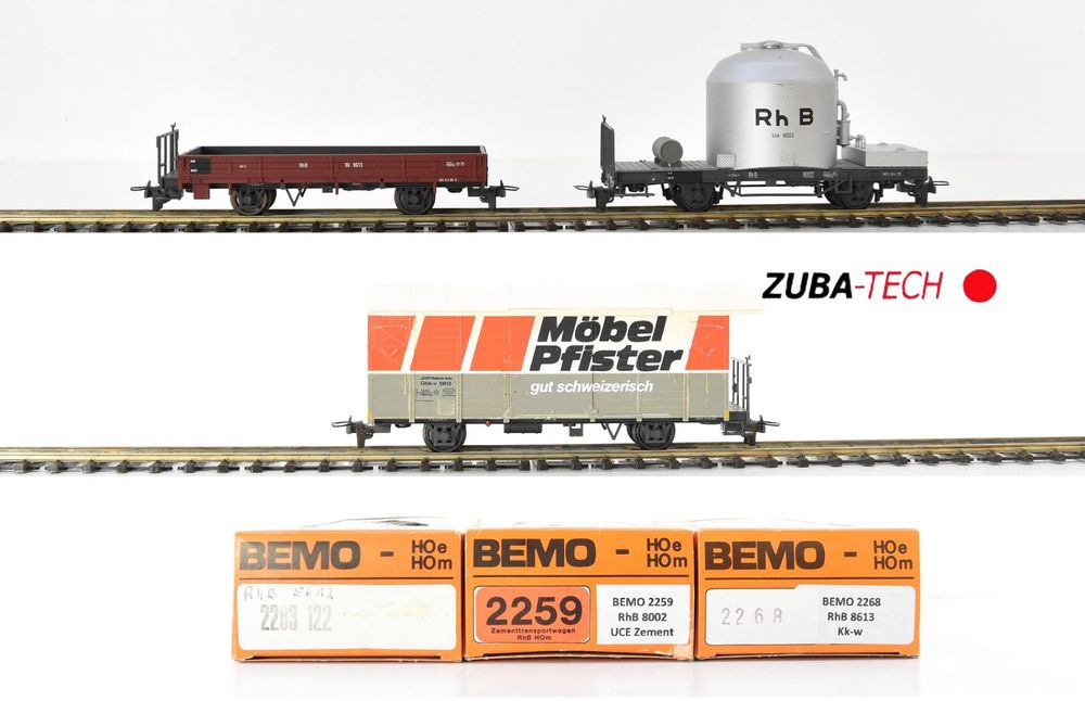 Bemo 3x Güterwagen der RhB H0m GS mit OVP | Kaufen auf Ricardo