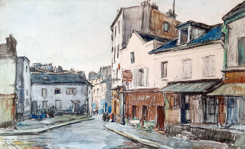 Place du Tertre - belle aquarelle de Châtillon (Gebraucht) in Montmelon für CHF 450 – mit ...
