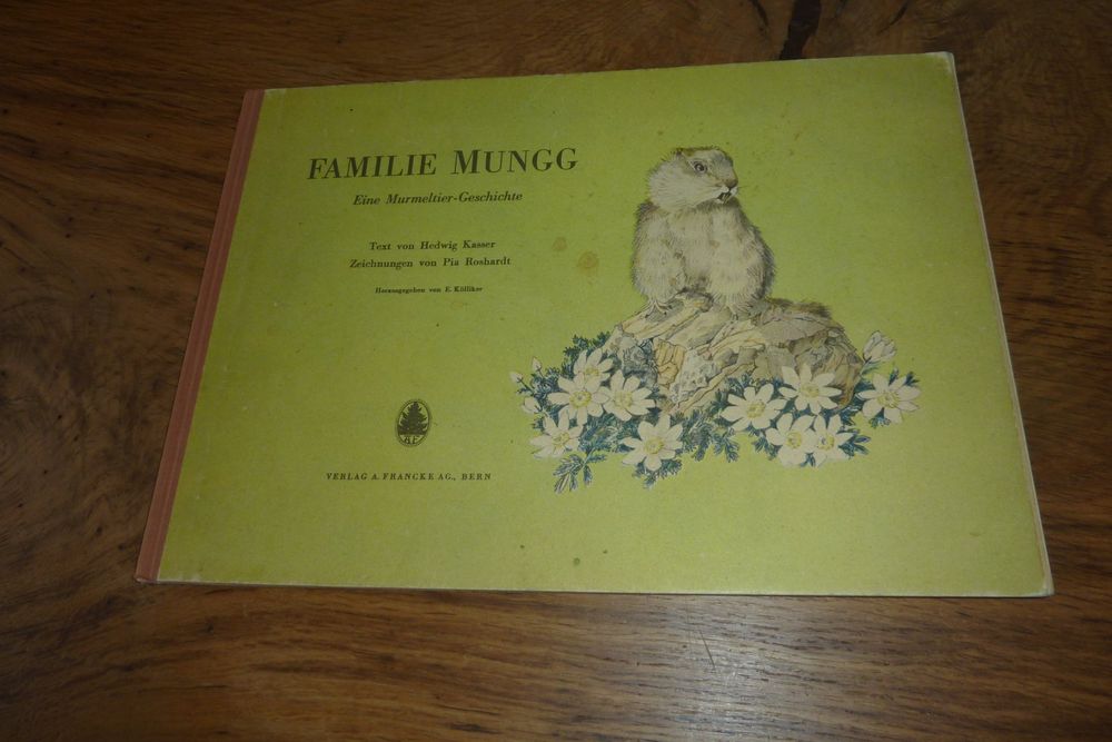 Litho,Familie Mungg,Murmeltiere,P.Roshardt,Künstlerin,antik | Kaufen ...