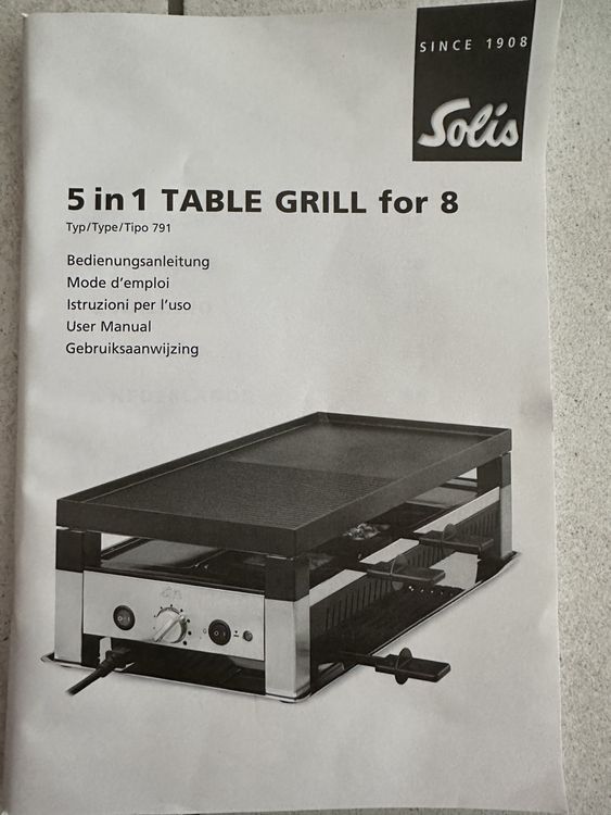 8er 5 in 1 Table Grill for 8 Solis (Neu (gemäss Beschreibung)) in ...