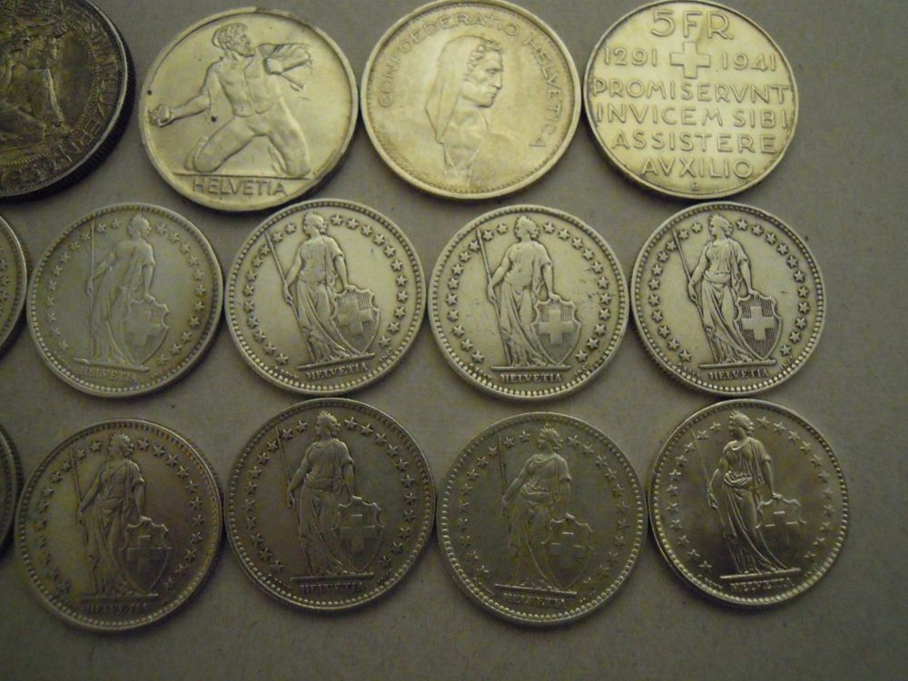 Lot Silber Münzen / Schweiz (Gebraucht) in Kriegstetten für CHF 133.2 – mit Lieferung auf ...