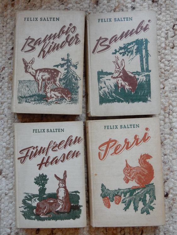 4x Felix Salten antik: Bambi Bambi's Kinder Perri 15 Hasen (Gebraucht ...