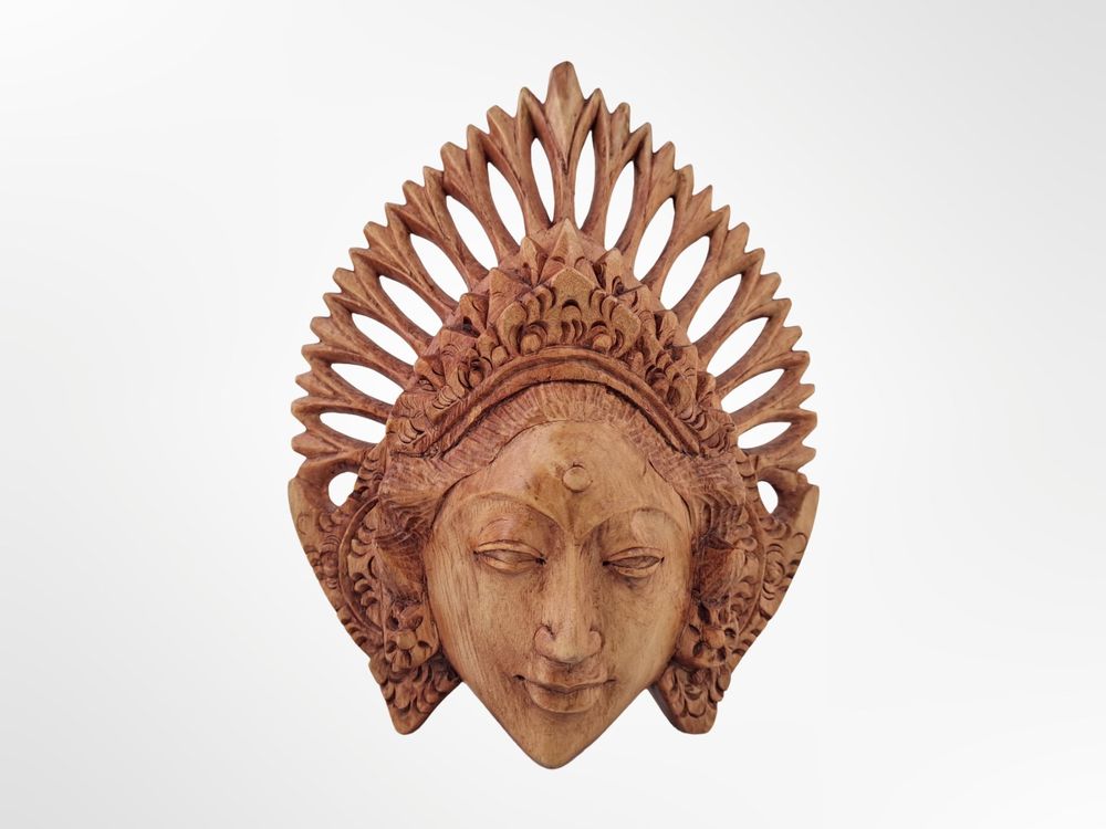 Handgefertigte indonesische Suar-Holzmaske aus Bali (Gebraucht) in ...