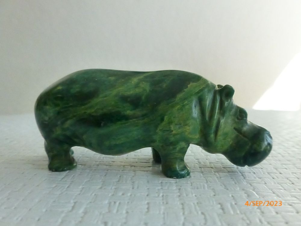 Klein + fein. Fluss-/Nilpferd, Hippo aus Verdite, Südafrika. (Gebraucht ...
