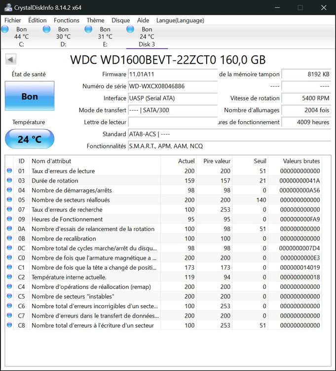 HDD WB Blue 160GB (Gebraucht) in Forel (Lavaux) für CHF 3 – mit ...