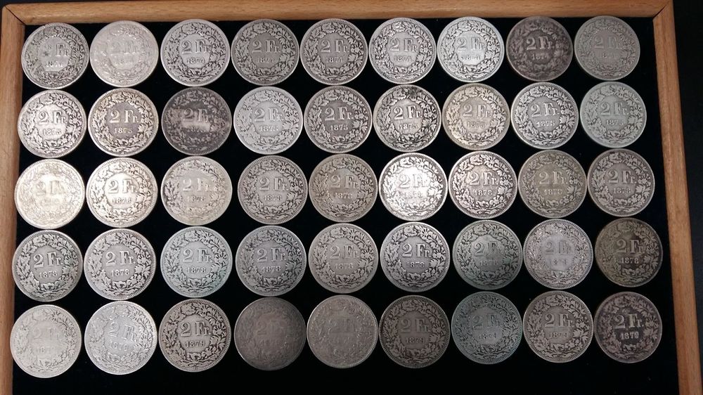 45 x 2 Franken Silber 1874 - 1879 | Kaufen auf Ricardo
