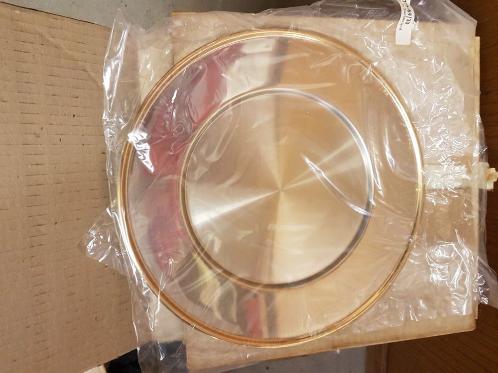 Original INOX Platzteller SPRING Goldrand Swiss Made (Neu und ...