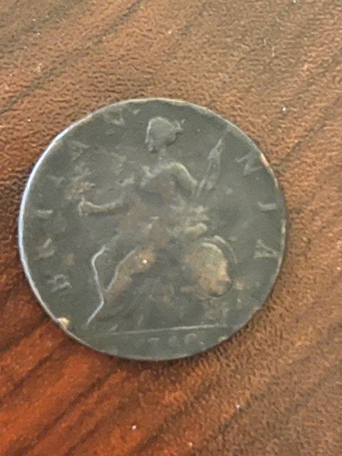 Pièce GB 1740 George II 1/2 Penny, rare (Gebraucht) in Cressier NE für ...