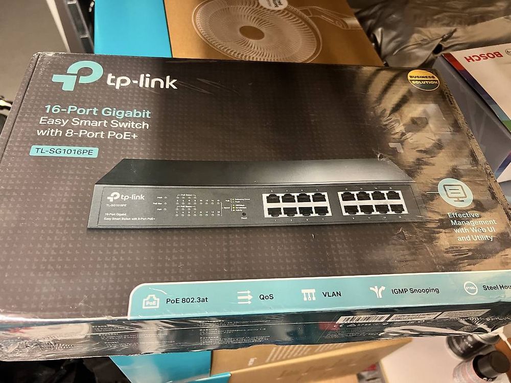 tp link tl-sg1016pe PoE+ 16 port network switch (Neu und ...