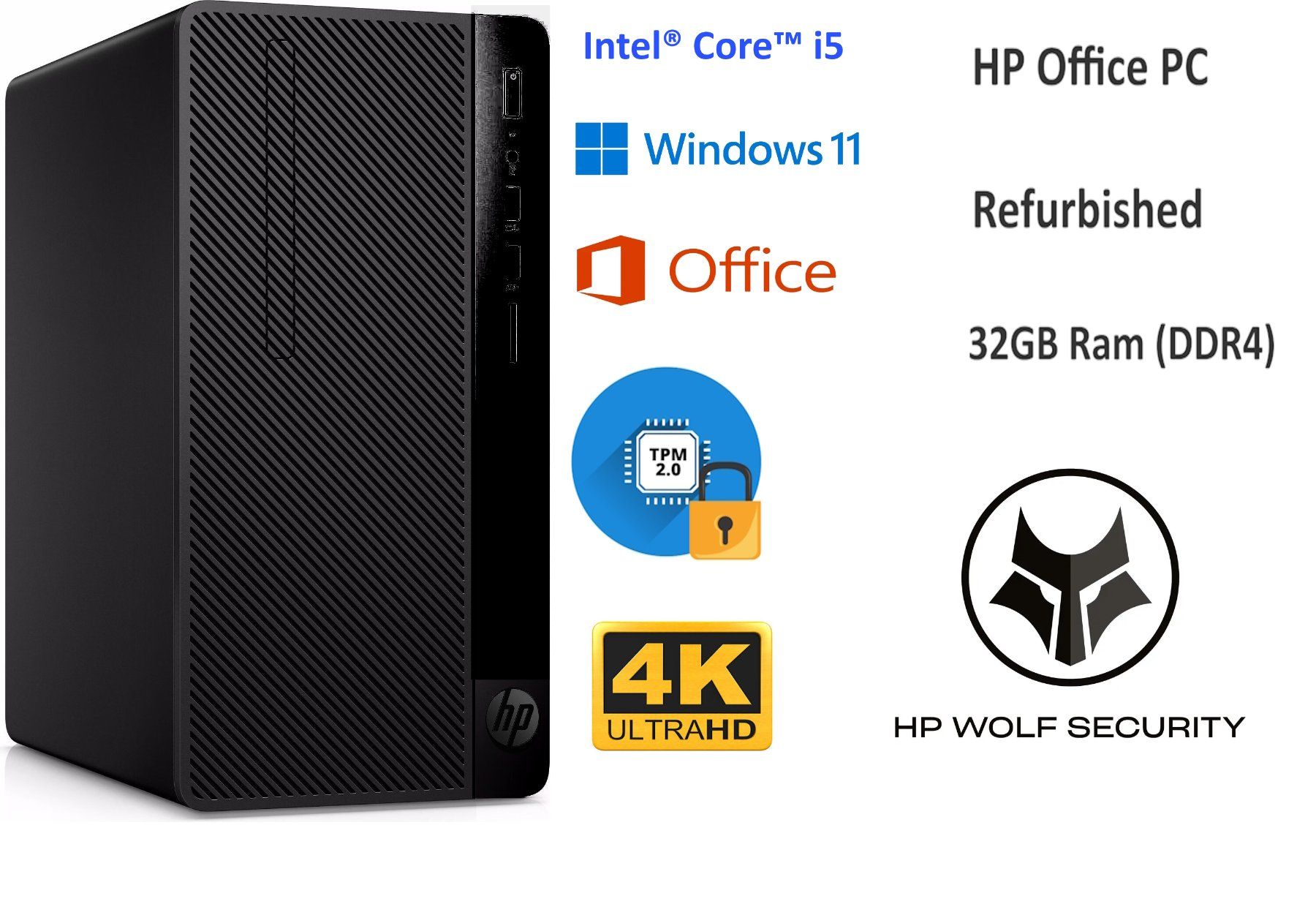 HP Office PC, Intel, 32GB RAM, Windows 11, wie neu ! (Neu (gemäss ...