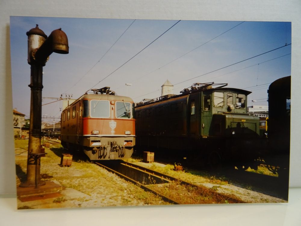 SBB Foto Re 4/4 II 11199 ohne Puffer Ae 4/7 10927 SG 8.1990 (Neu ...