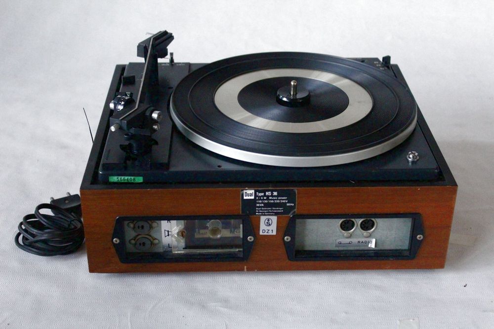 Reibrad-Plattenspieler DUAL HS36 im kompletten Set von 1970 (Gebraucht ...