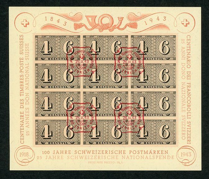 1943 - 100 ans du timbre - bloc block | Kaufen auf Ricardo