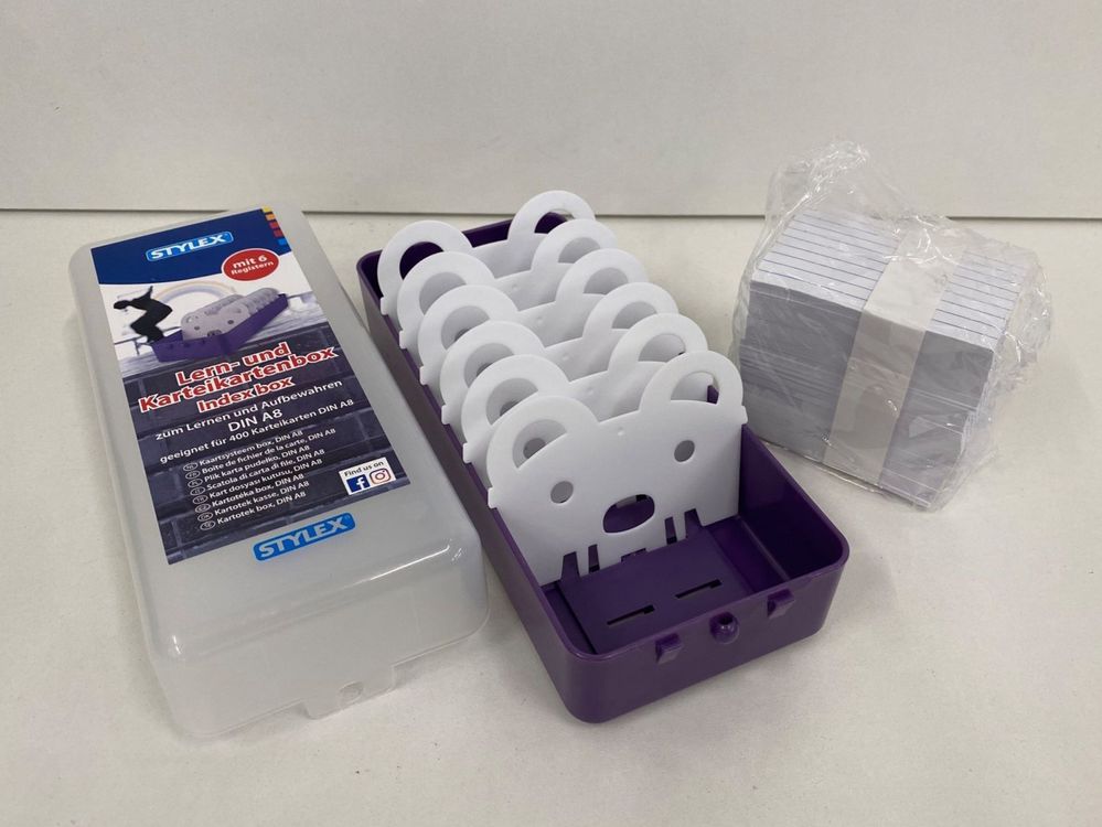 Lernbox Karteikasten DIN A8 inkl. Karten | Kaufen auf Ricardo