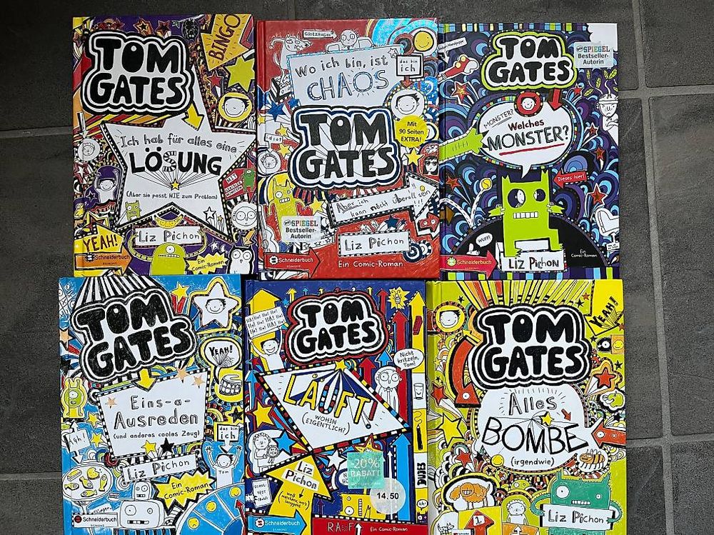 6 Tom Gates Bücher Comic Roman Liz Pichon Set 📚📚📚📚📚📚📚 (Gebraucht) in ...