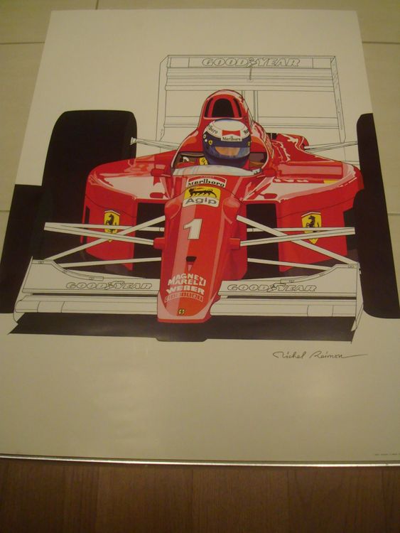 Plakat - Poster - Ferrari - Alain Prost / Michel Raimon (Gebraucht) in ...