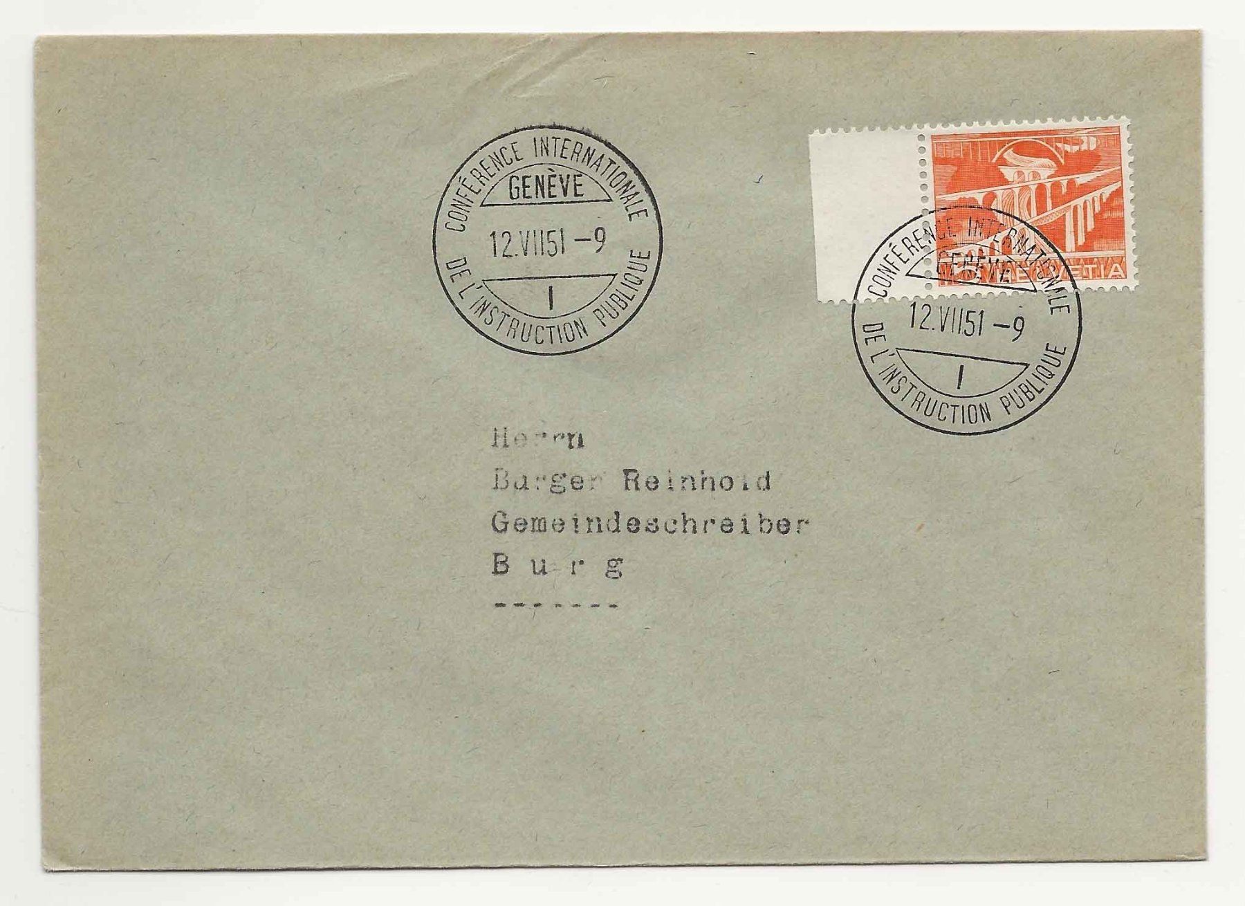 Confèrence Instruction Publique 1951 Genève er (D'occasion) à Aarau ...