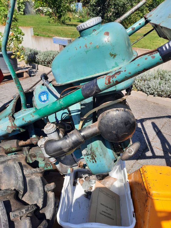 Jrus Jg. 1960 mit Hirt Motor Motormäher dop. Rad 4 Messer (Gebraucht ...
