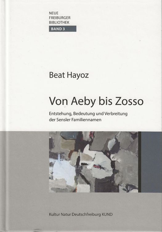 Von Aeby bis Zosso Sensler Familiennamen (Neu (gemäss Beschreibung)) in ...