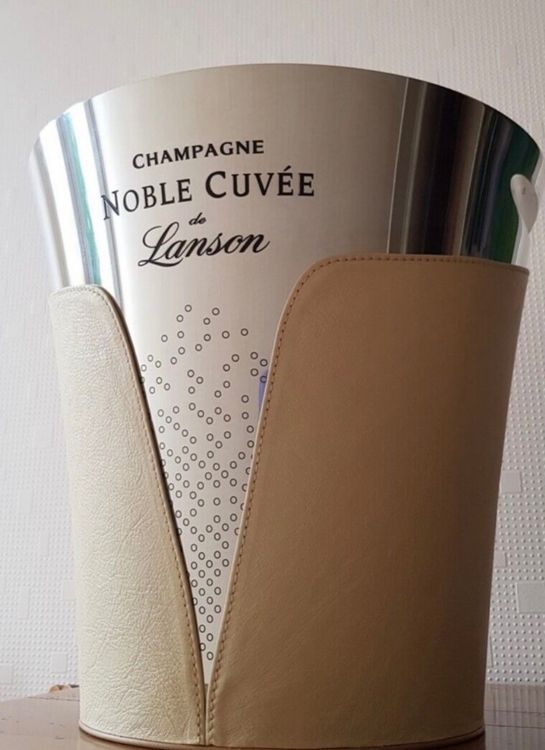 Seau à champagne Lanson, design, cuir et métal | Kaufen auf Ricardo