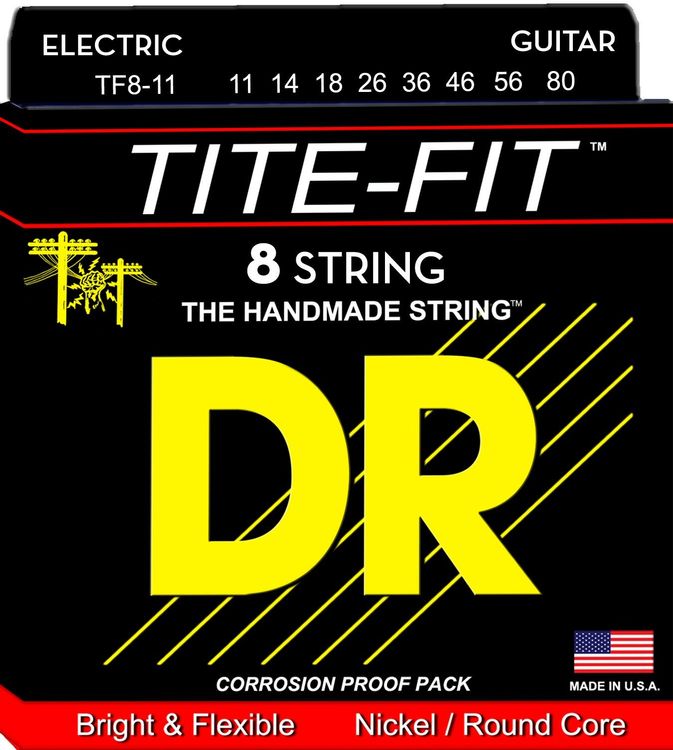 DR Electric Guitar Strings Tite-Fit 11-80 - 8-String | Kaufen auf Ricardo