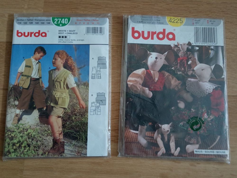 2 Schnittmuster burda 2740 + 4225 (Gebraucht) in Schwarzenburg für CHF ...