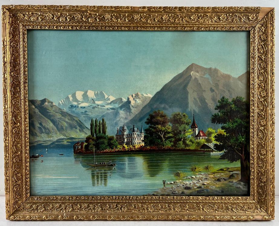 Schloss Schadau mit Niesen, Eiger, Mönch und Jungfrau Bild | Kaufen auf Ricardo