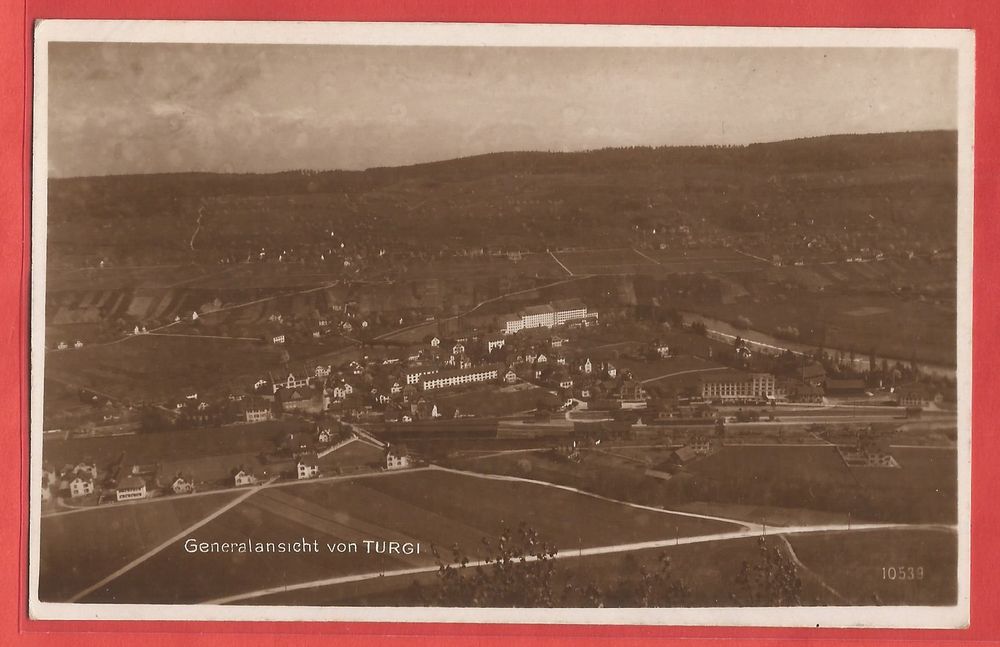 Turgi mit Bahnhof zwischen Baden und Brugg - Fotokarte 1931 (Gebraucht ...