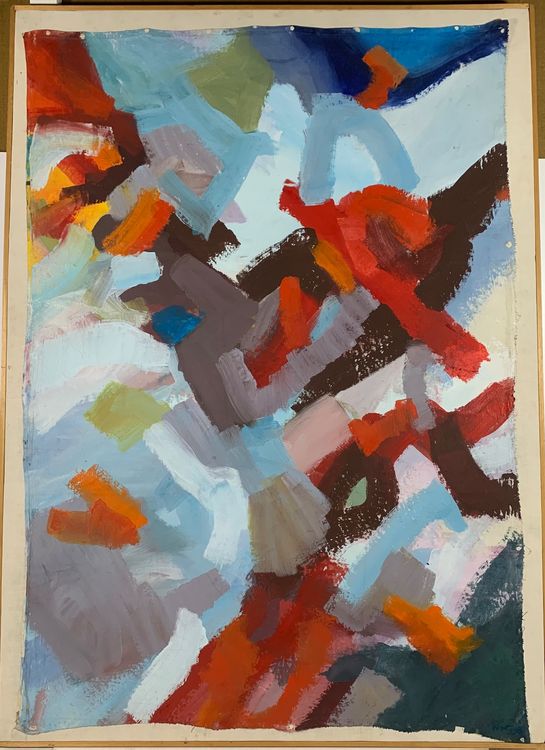 Carlo Horat grosses Abstraktes Gemälde (Gebraucht) in Root für CHF 115 ...