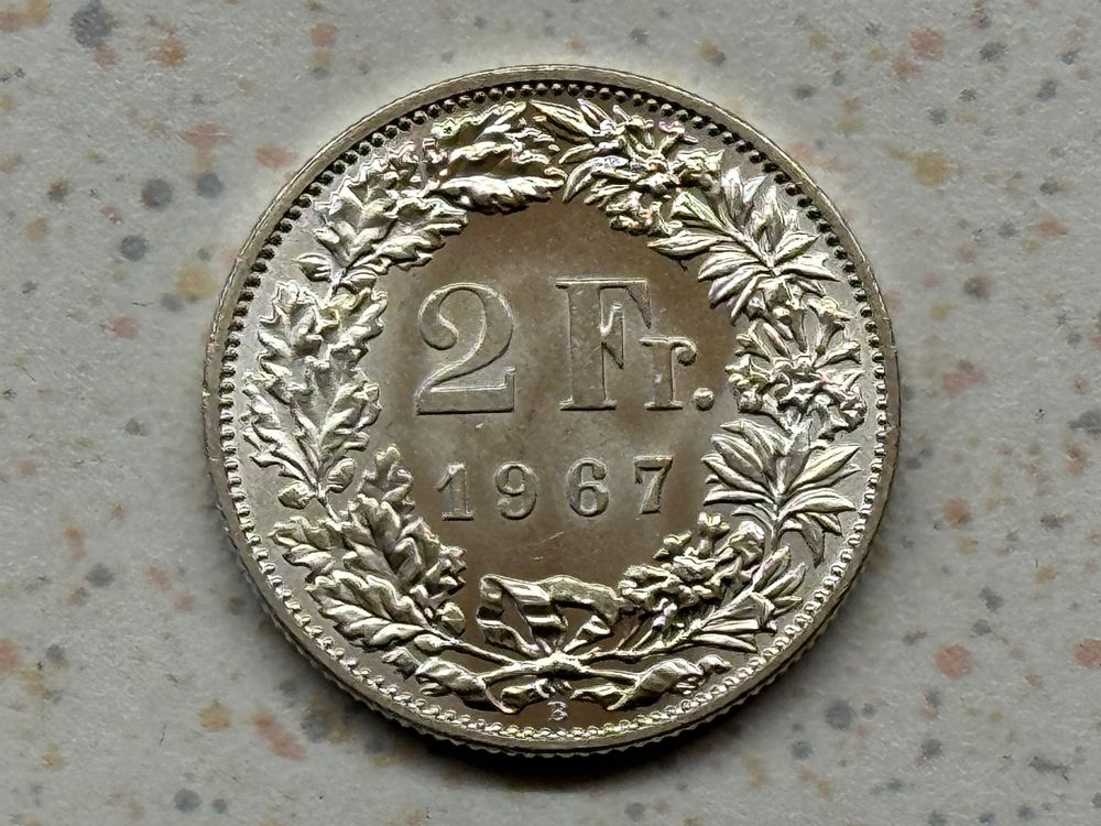 1967 2 Franken Stempelglanz Top (Neu (gemäss Beschreibung)) in Winterthur für CHF 6 – nur ...