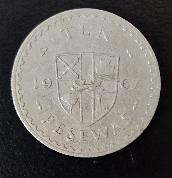 10 Pesewas Münze Ghana 1967 (Gebraucht) in Lenzburg für CHF 1 – mit ...