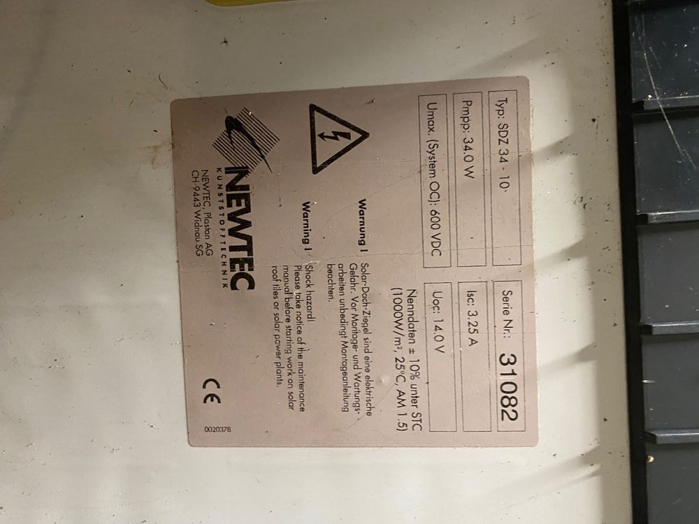 Newtec Photovoltaik Module 12 Volt 34W 9STK Solarzellen (Gebraucht) in ...