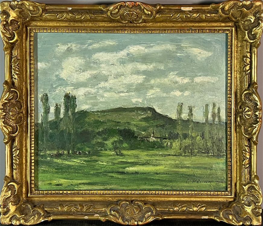 Wilhelm Hummel. Grüne Landschaft. Öl auf Leinwand (Gebraucht) in Zumikon für CHF 50 – nur ...