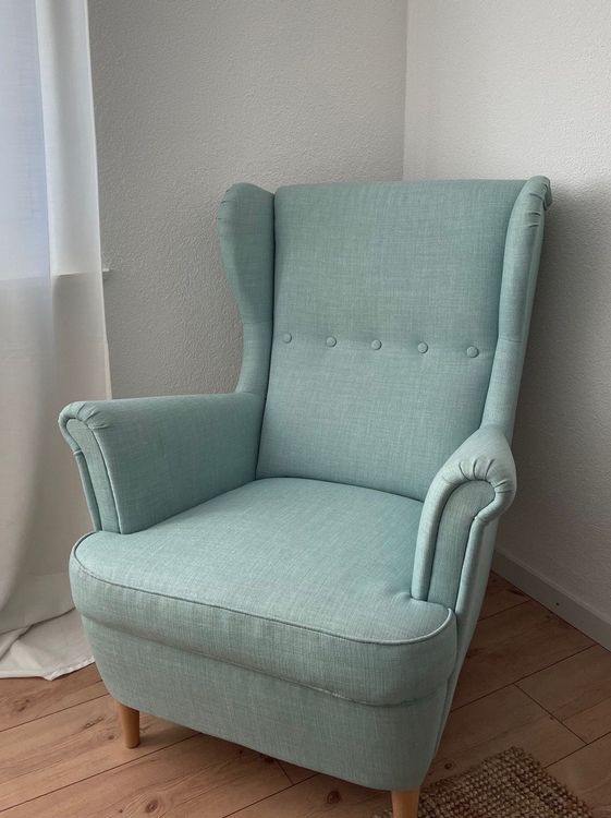 Ikea Sessel Strandmon Turkis