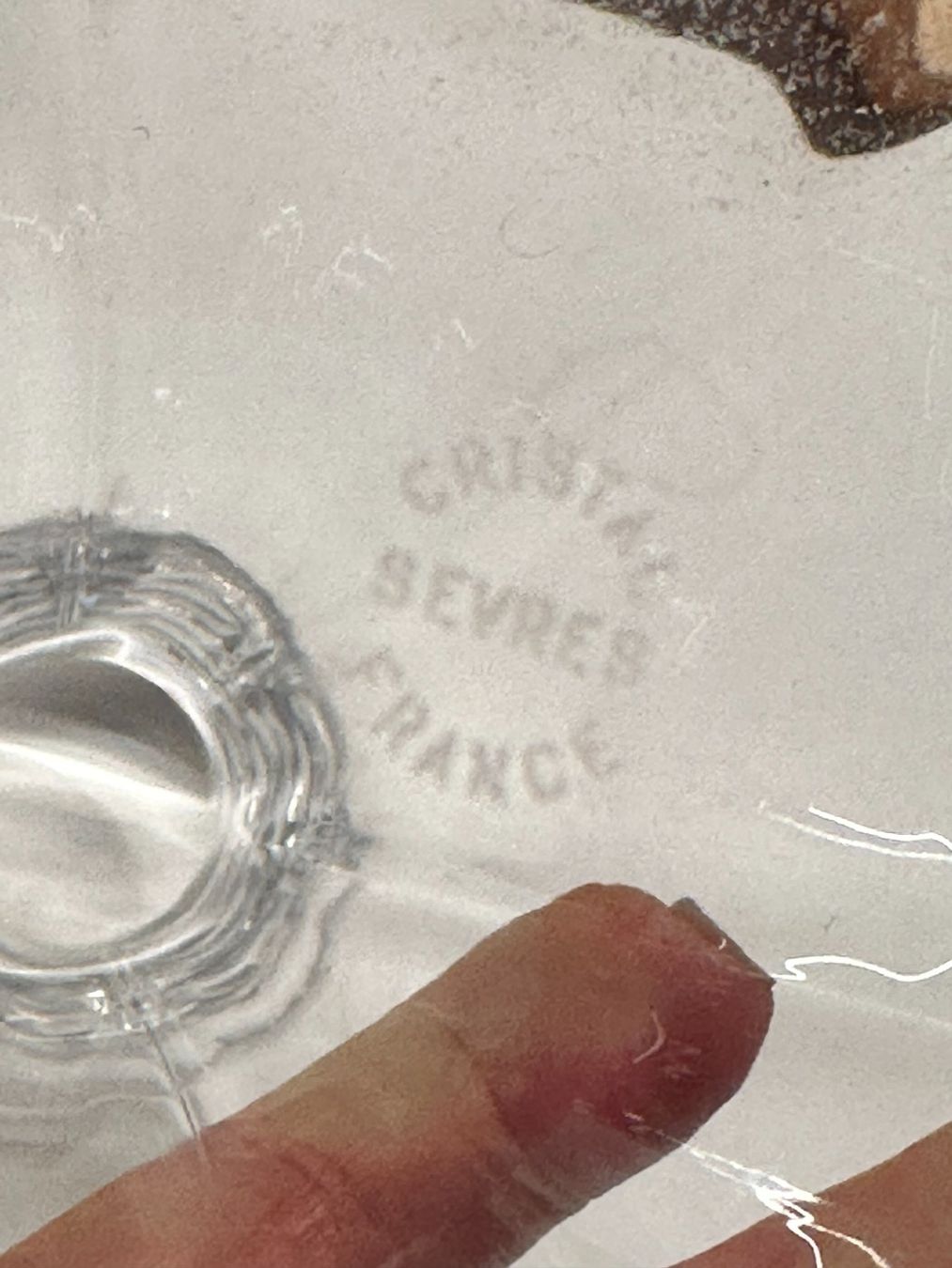 Carafe en cristal de Sèvres très chic pour le service du vin (Neu ...