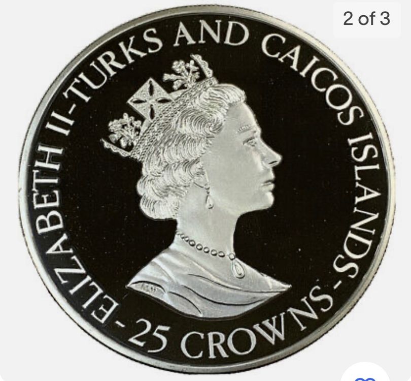 Turks- und Caicos Inseln 25 Crowns 1995 (Neu (gemäss Beschreibung)) in ...