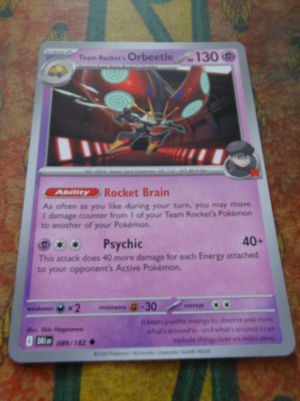 POKEMON Team Rocket's Orbeetle I DRI EN 089/182 HP130 2025 (D'occasion ...