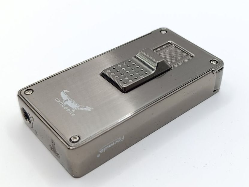 Feuerzeug "Formula Crocodile Blaze" Doppel Jet, brush black (Neu und ...