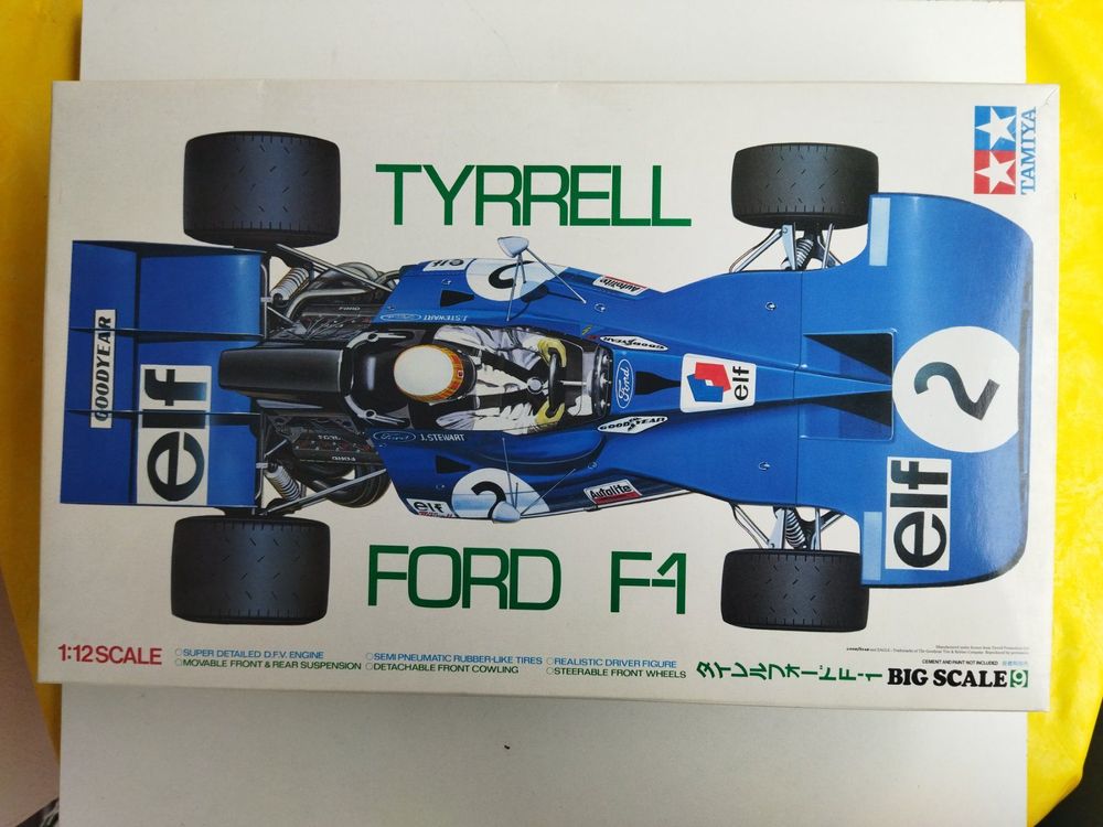 Tyrell 003 Ford F-1 "ELF" F1 WC 1971 Bausatz von Tamiya 1/12 (Neu und originalverpackt) in La ...