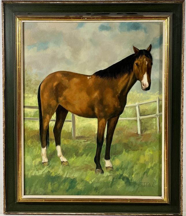 Ülgemälde mit ein Pferd , Unleserlich Signiert | Kaufen auf Ricardo