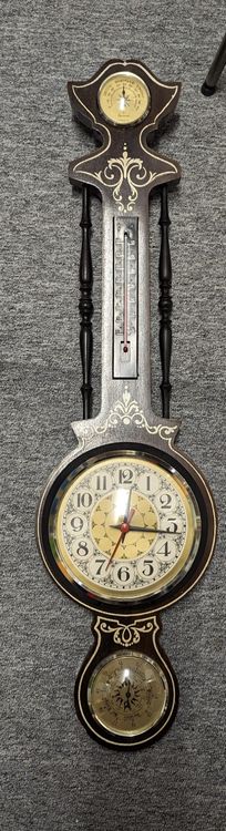 Battery Operated Wall Clock Barometer Thermometer (Defekt) in ...