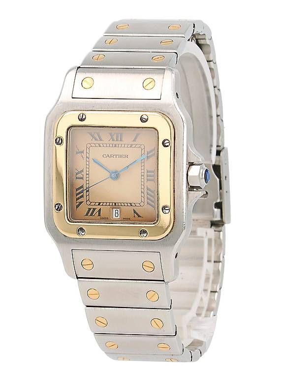 Cartier Santos Galbée 187901 Men's Quartz Champagne Dial (Gebraucht) in ...