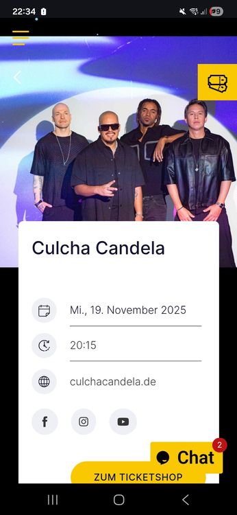 1 Ticket - Culcha Candela im Zauberpark Zürich (Neu und ...