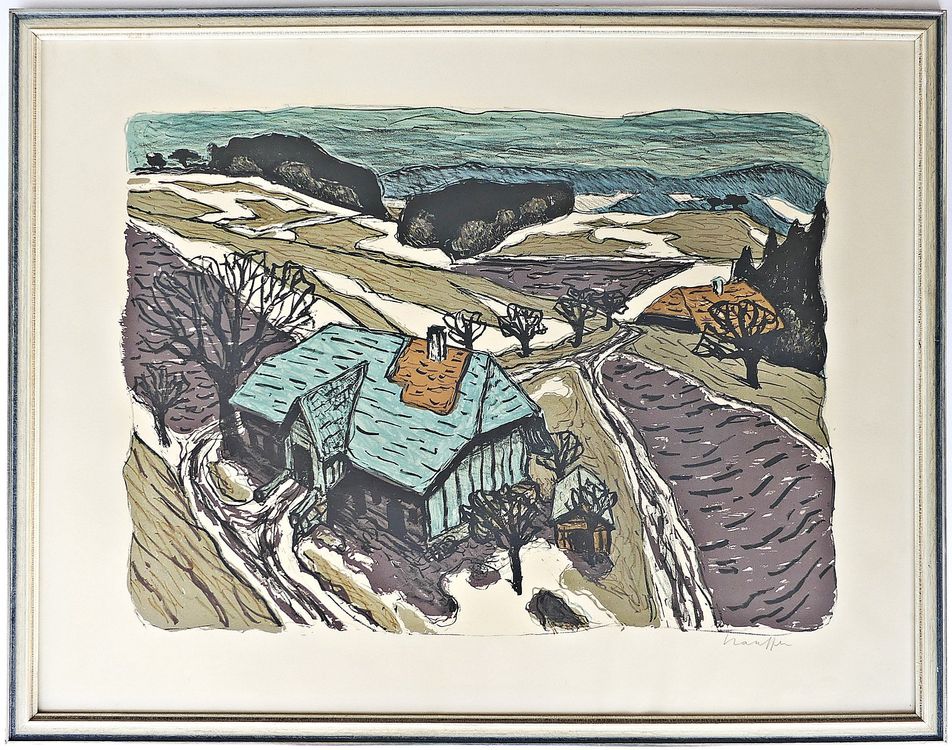 Farblitho. Emmentaler Gehöft von Fred Stauffer (1892-1980) (Gebraucht) in Ostermundigen für CHF ...